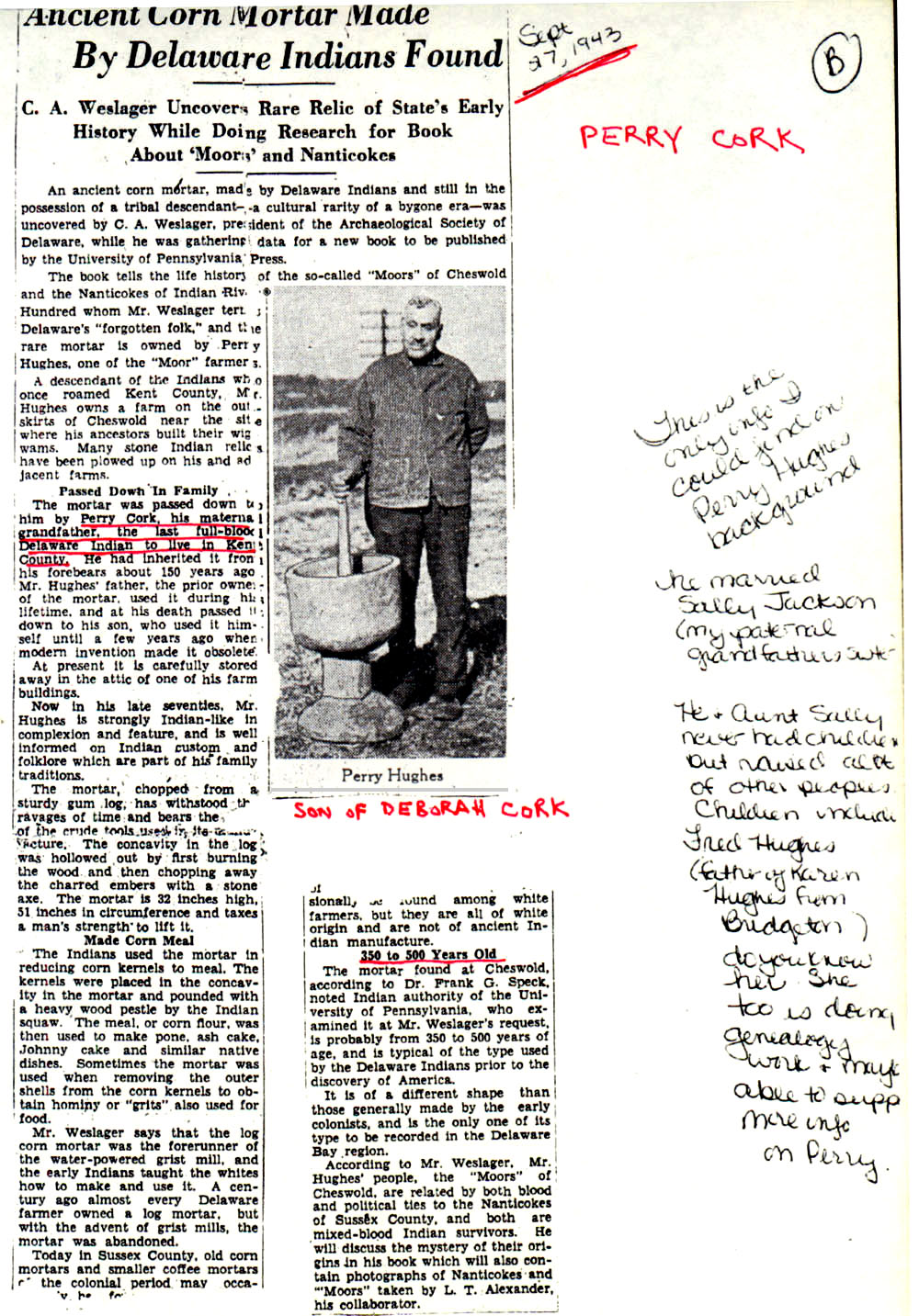 Mitsawokett: Perry Hughes' Corn Mortar